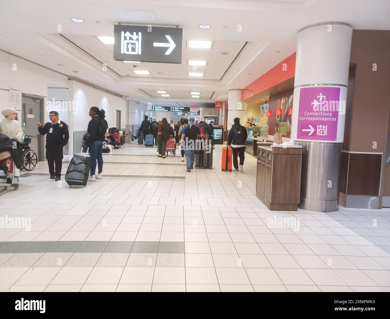 Toronto, ON, Canada - June 21, 2024: Inside view of the Toronto Pearson International Airport ...