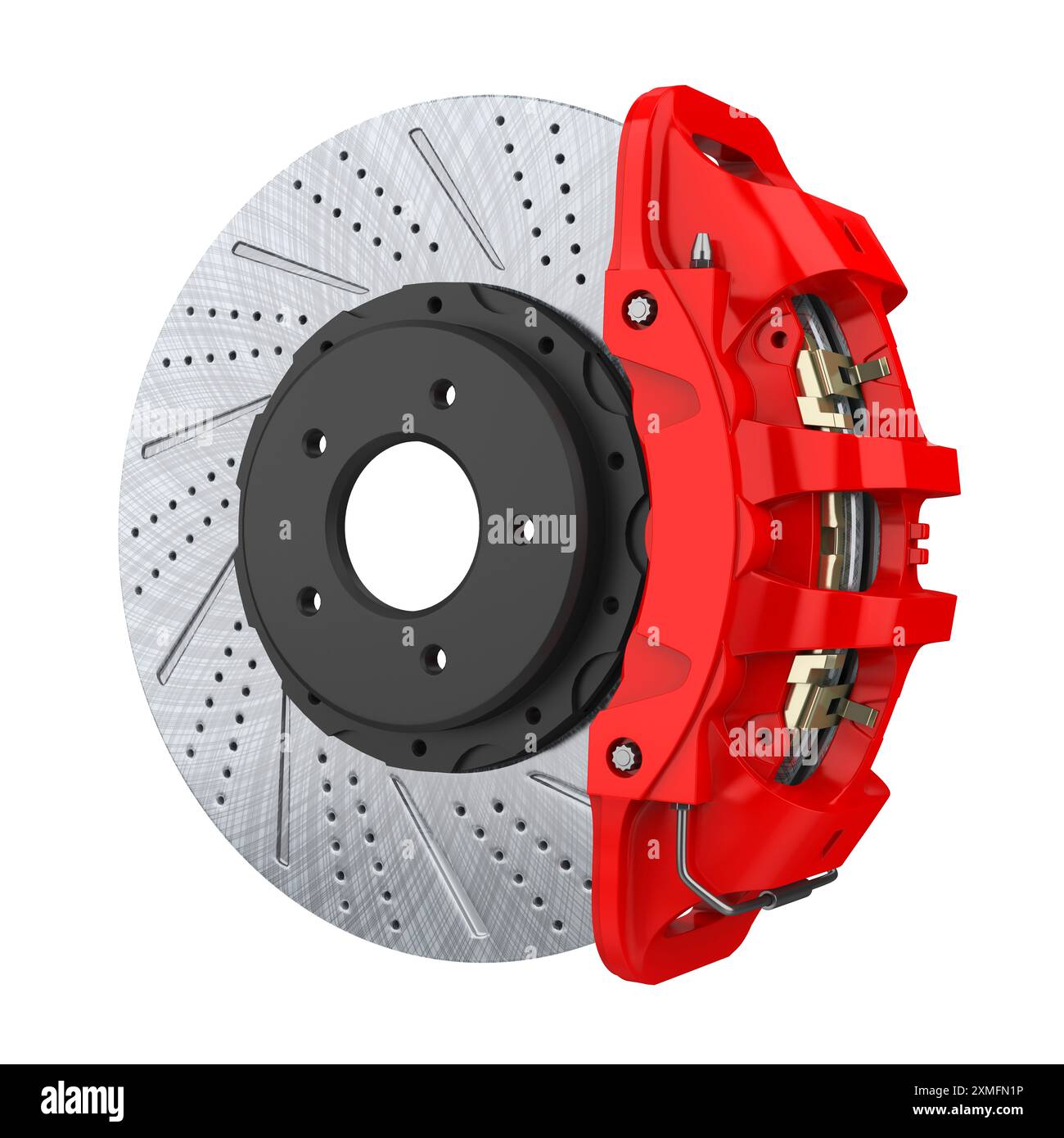 Red brake caliper hi-res stock photography and images - Alamy
