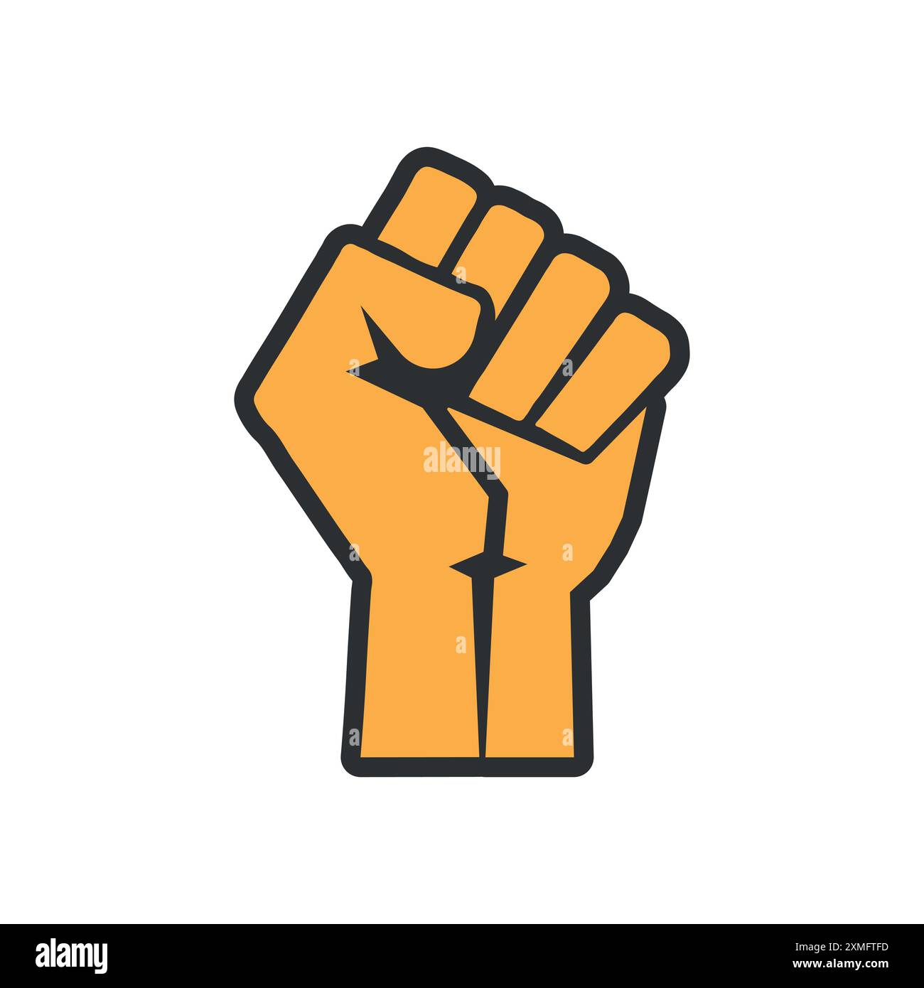 Revolution Hand with clenched fist vector illustration, Hand raised ...
