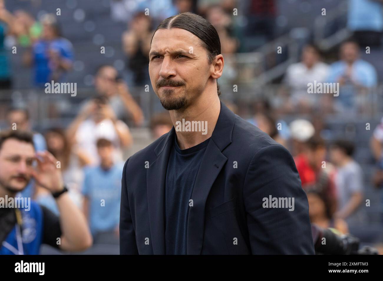 Zlatan Ibrahimovic seen before friendly match between Manchester City ...