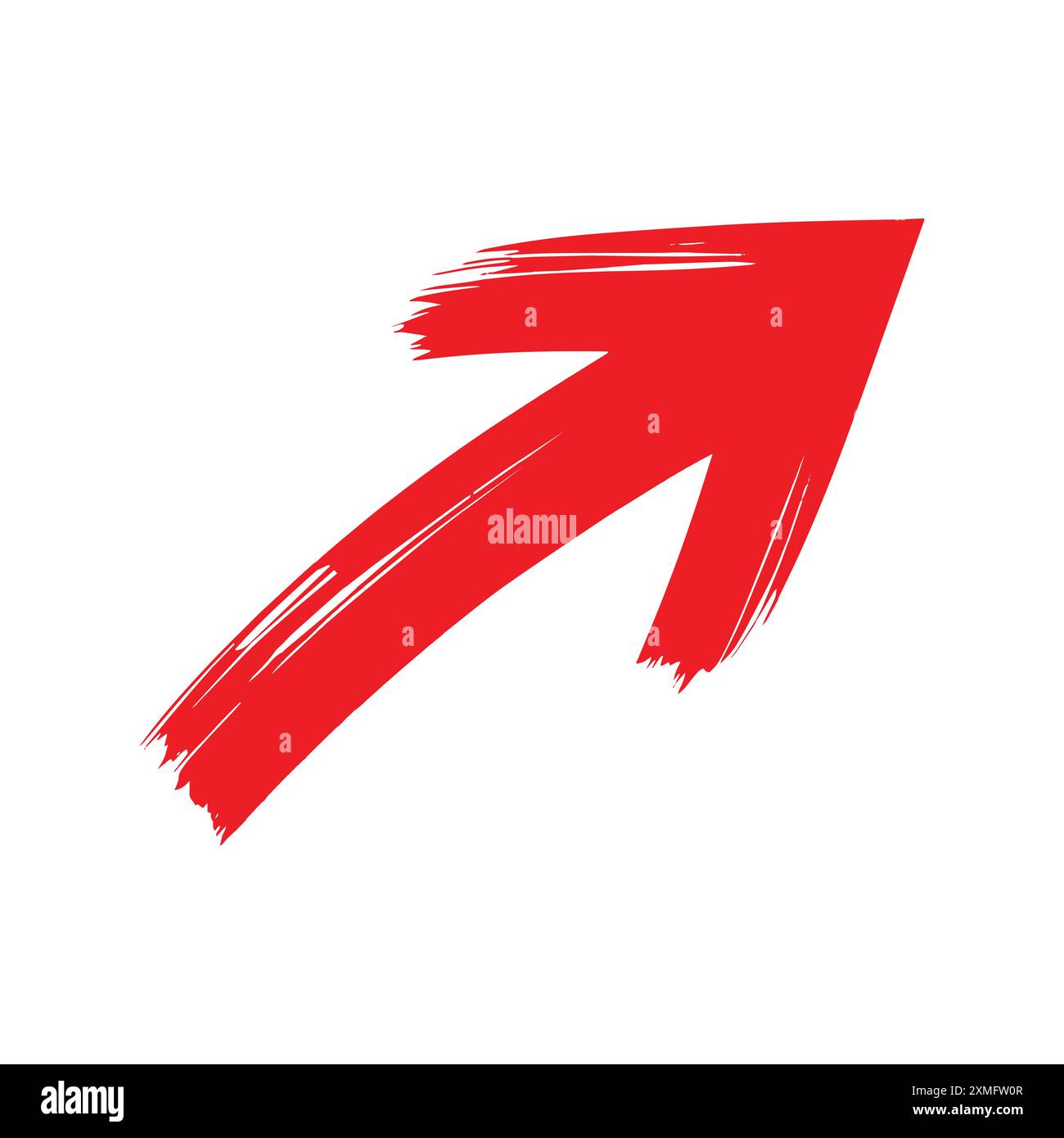 Red Arrow Up distressed grunge Brush. Arrow Paint vector icon Stock Vector Image & Art - Alamy