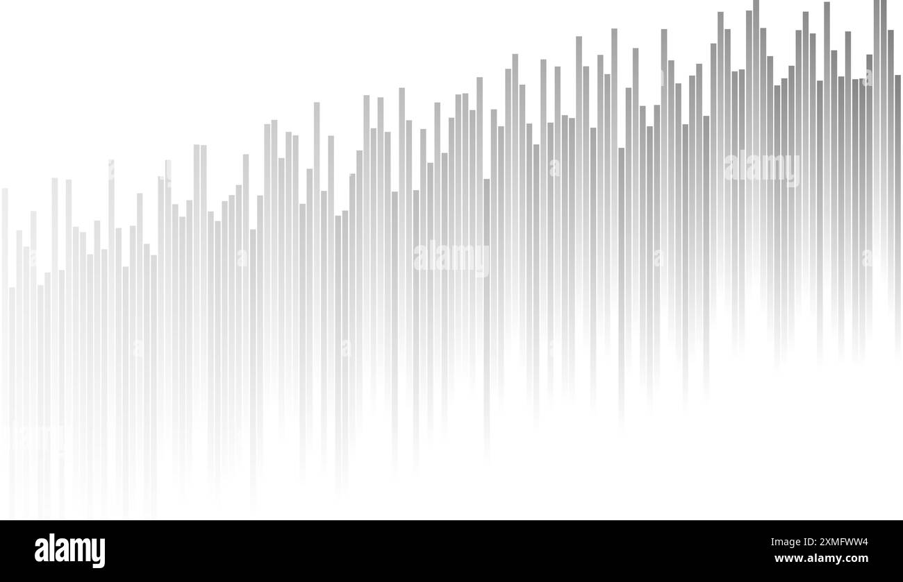 Abstract Grey Growing Financial Linear Graph Chart Background Vector