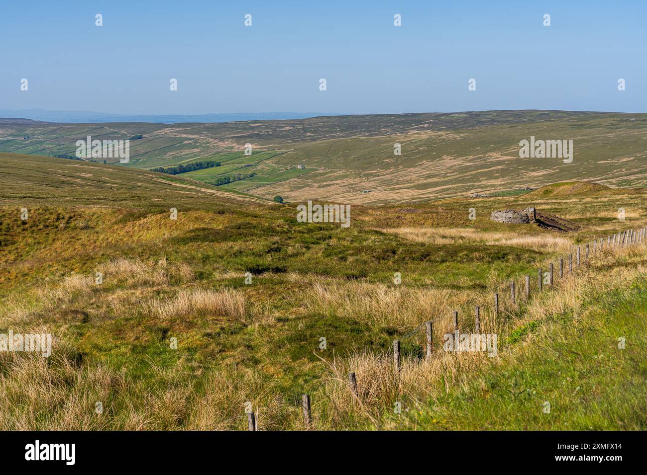 Landscape in the Peak District near Coalcleugh, Northumberland, England ...