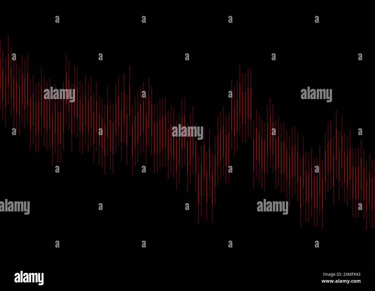 Abstract red falling financial linear graph chart background. Vector ...