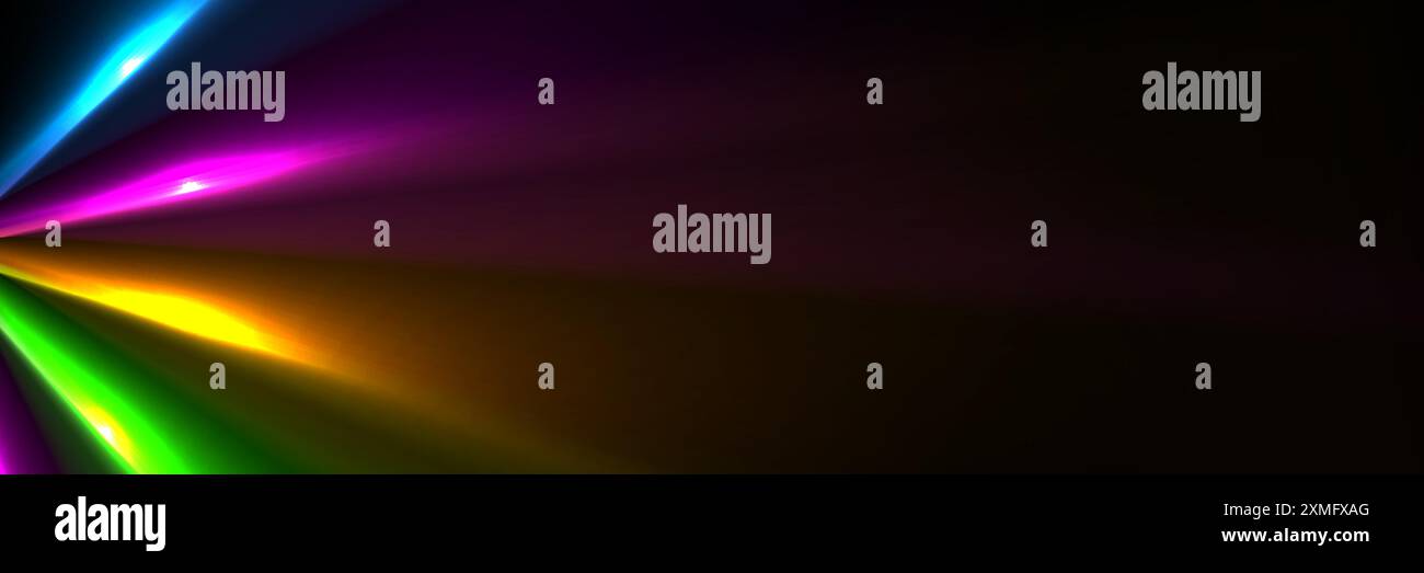 Colorful neon laser rays abstract glowing background. Technology vector ...