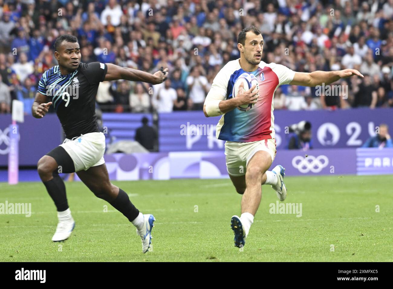 Paris, France. 27th July 2024. Paulin Riva (France) and Jerry Tuwai ...