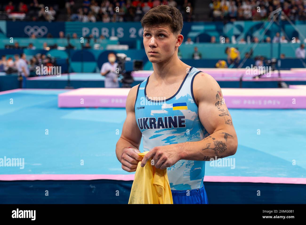 Paris, France. 27th July, 2024. PARIS, FRANCE - JULY 27: Illia Kovtun of Ukraine competing in ...