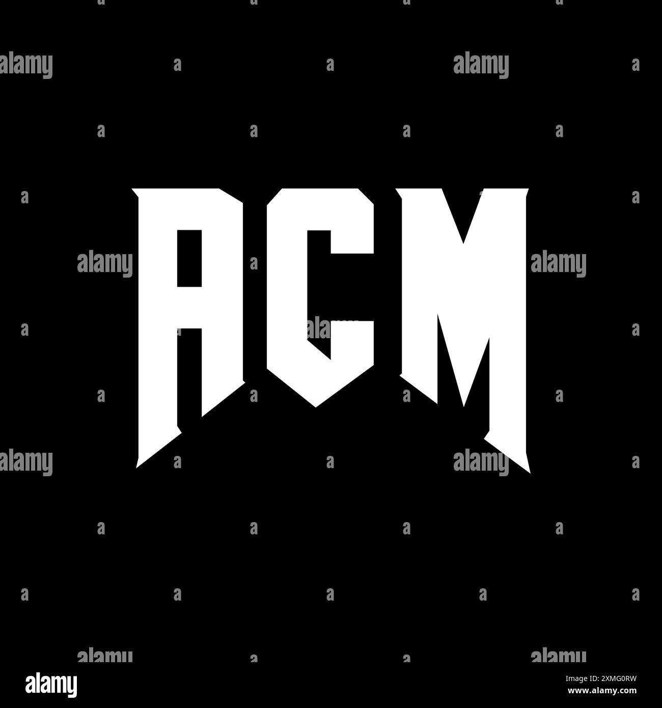 ACM letter logo design for technology company. ACM logo design black and white color combination ...