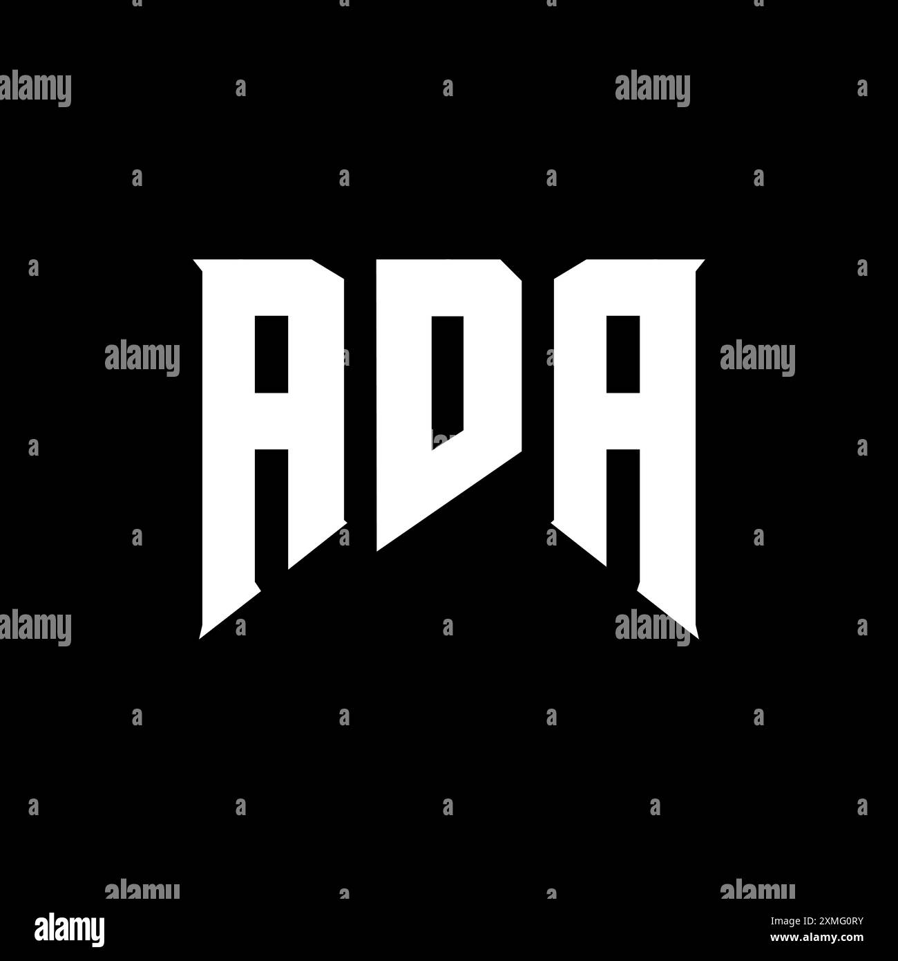 ADA letter logo design for technology company. ADA logo design black ...