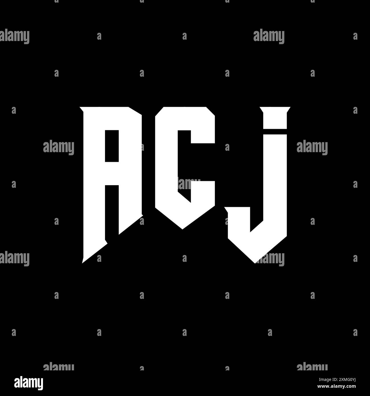 ACJ letter logo design for technology company. ACJ logo design black ...