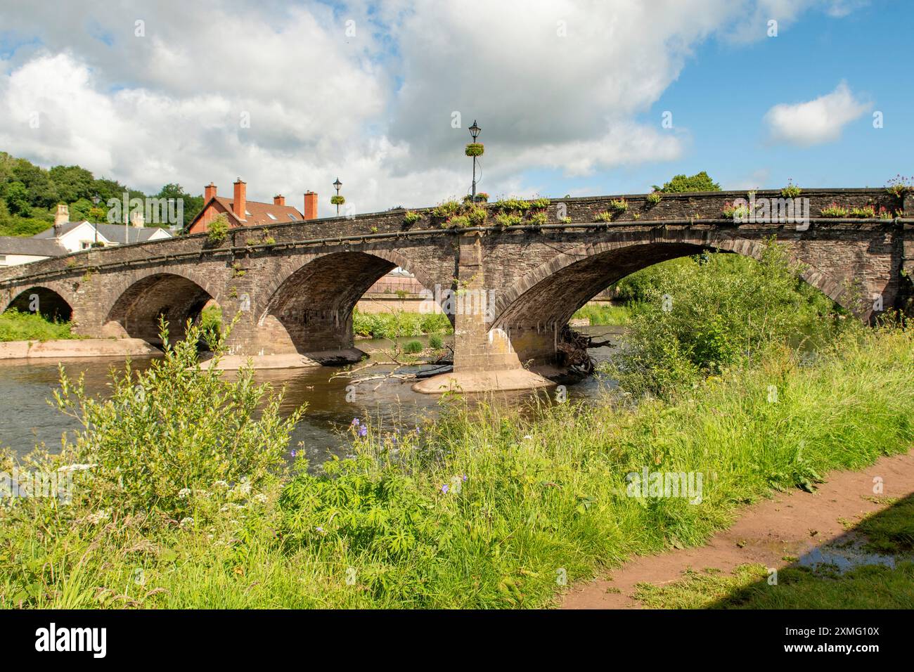 Bridge over River Usk, Usk, Monmouthshire, Wales Stock Photo - Alamy