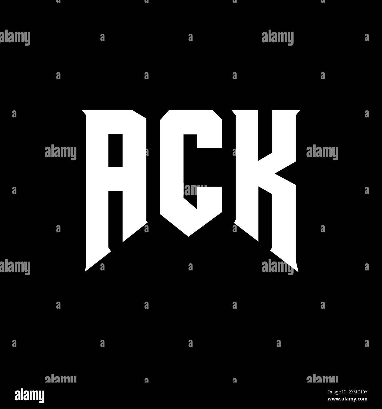 ACK letter logo design for technology company. ACK logo design black ...