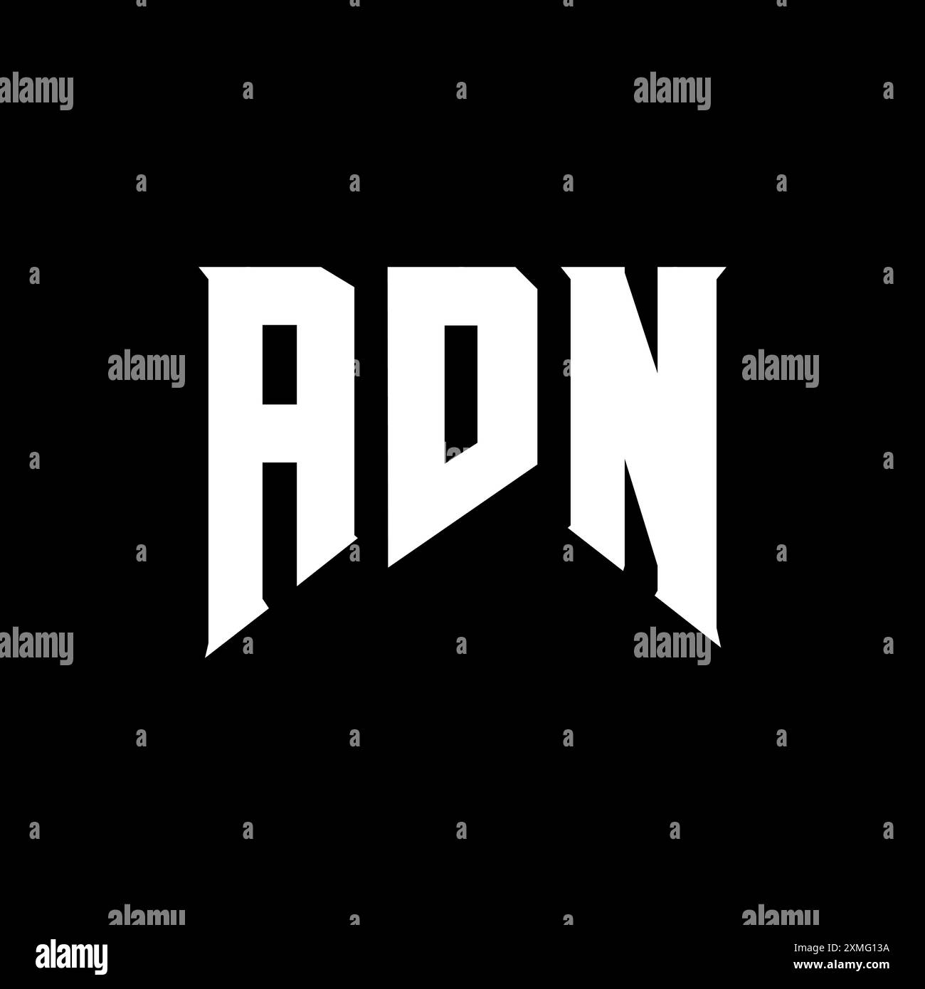 ADN letter logo design for technology company. ADN logo design black ...