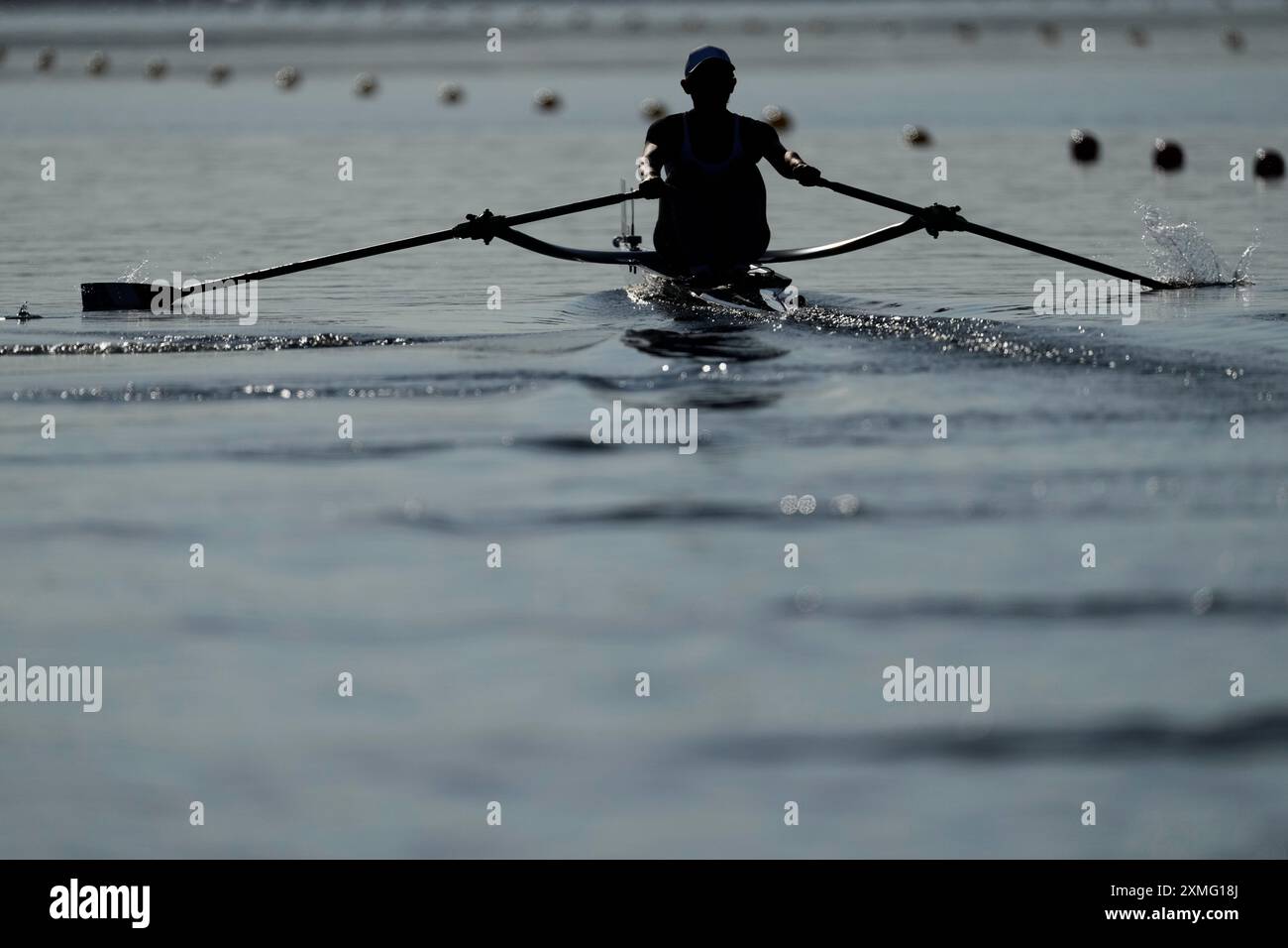 Joanie Delgaco, of the Philippines, competes in the women's single ...