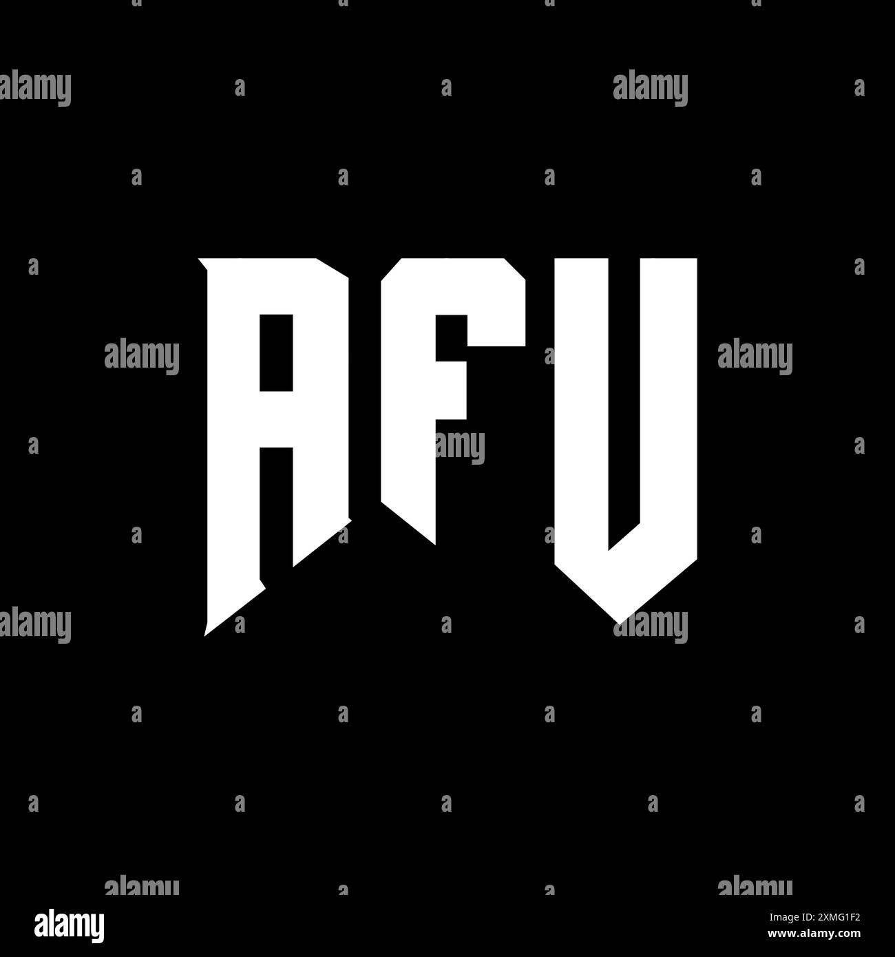 AFU letter logo design for technology company. AFU logo design black ...