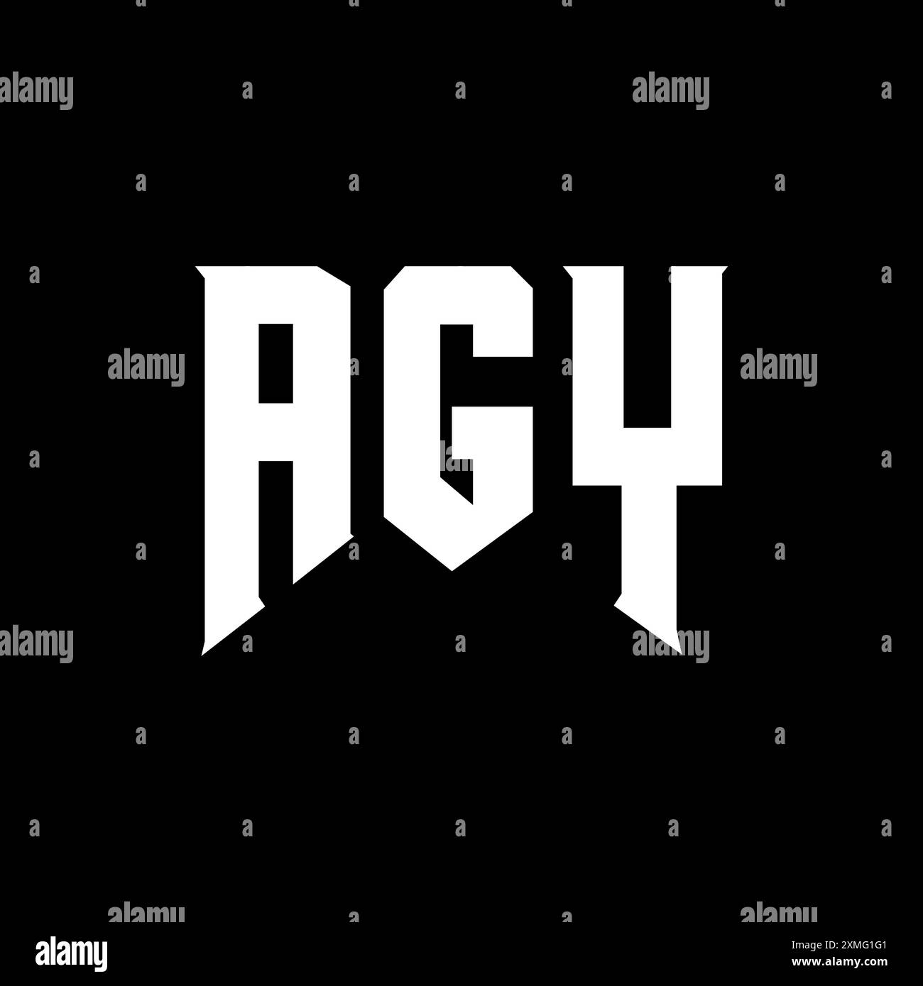 AGY letter logo design for technology company. AGY logo design black ...