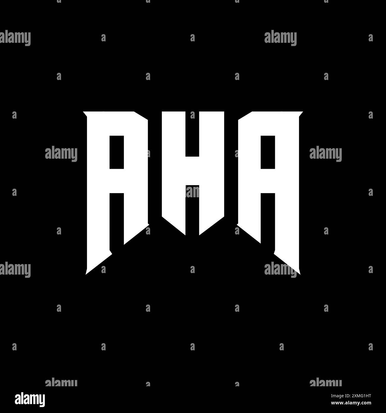AHA letter logo design for technology company. AHA logo design black ...