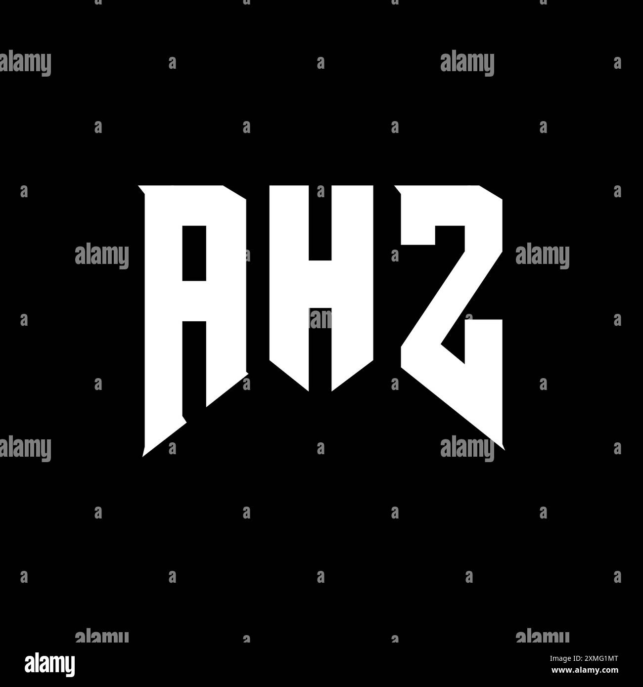 AHZ letter logo design for technology company. AHZ logo design black ...