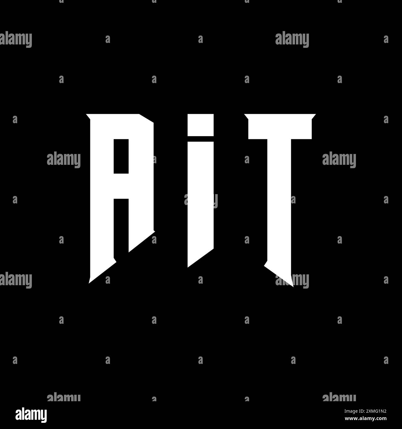 AIT letter logo design for technology company. AIT logo design black ...