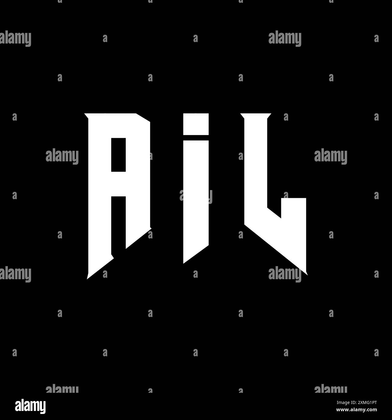 AIL letter logo design for technology company. AIL logo design black ...