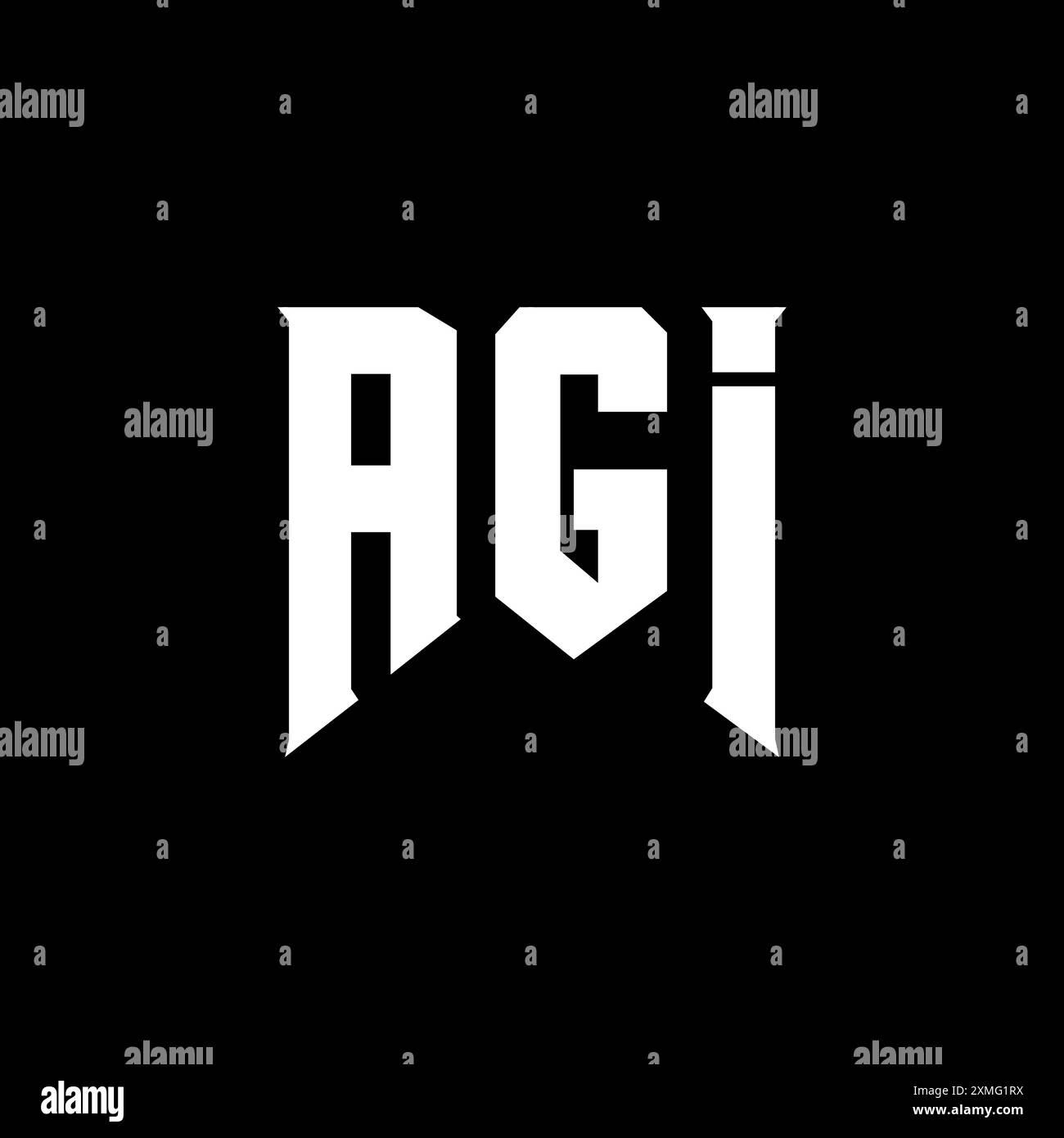 AGI letter logo design for technology company. AGI logo design black ...