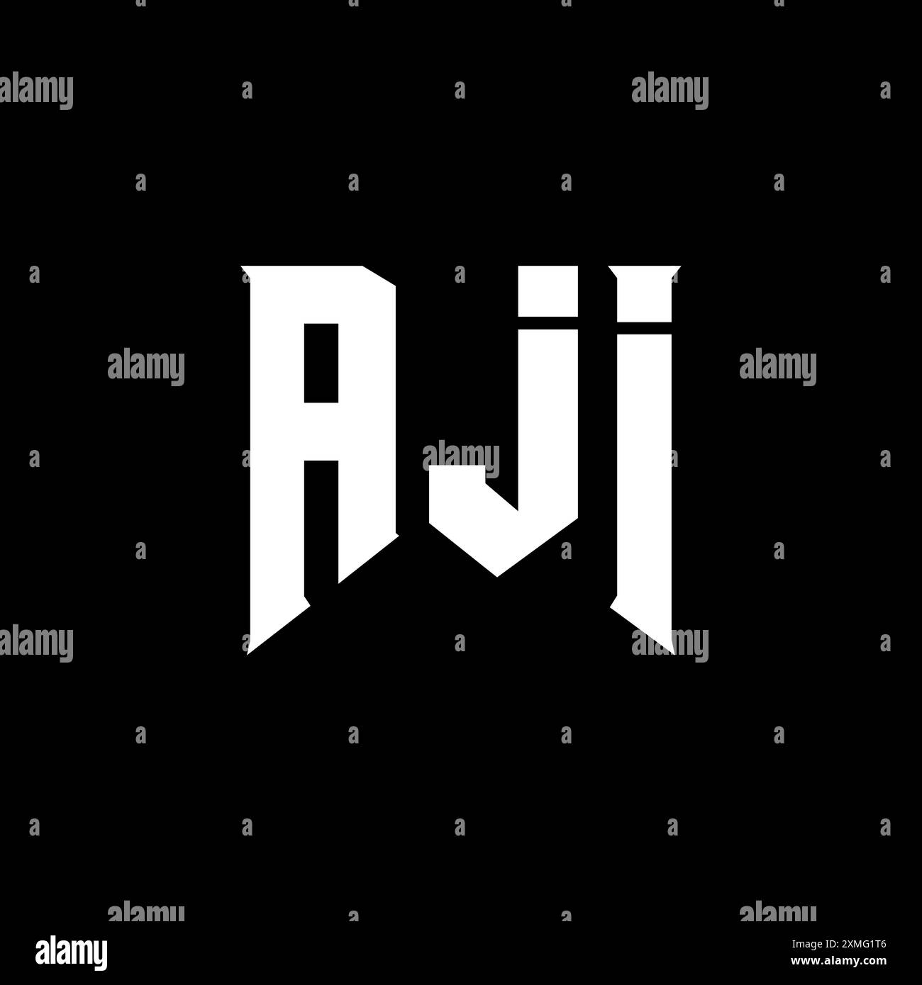 AJI letter logo design for technology company. AJI logo design black ...