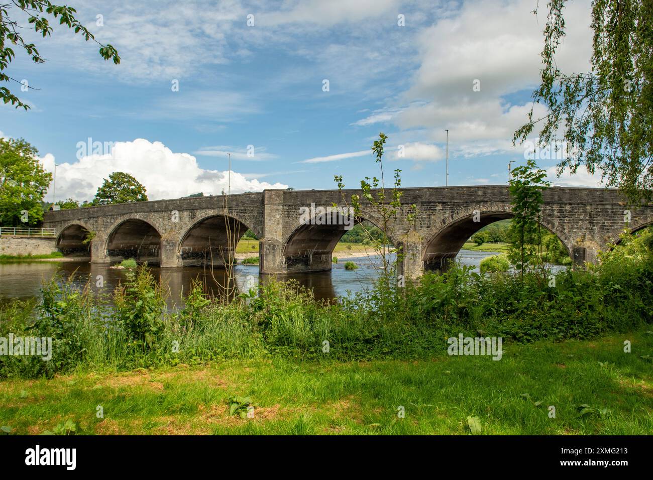 Bridge over River Wye, Builth Wells, Powys, Wales Stock Photo - Alamy