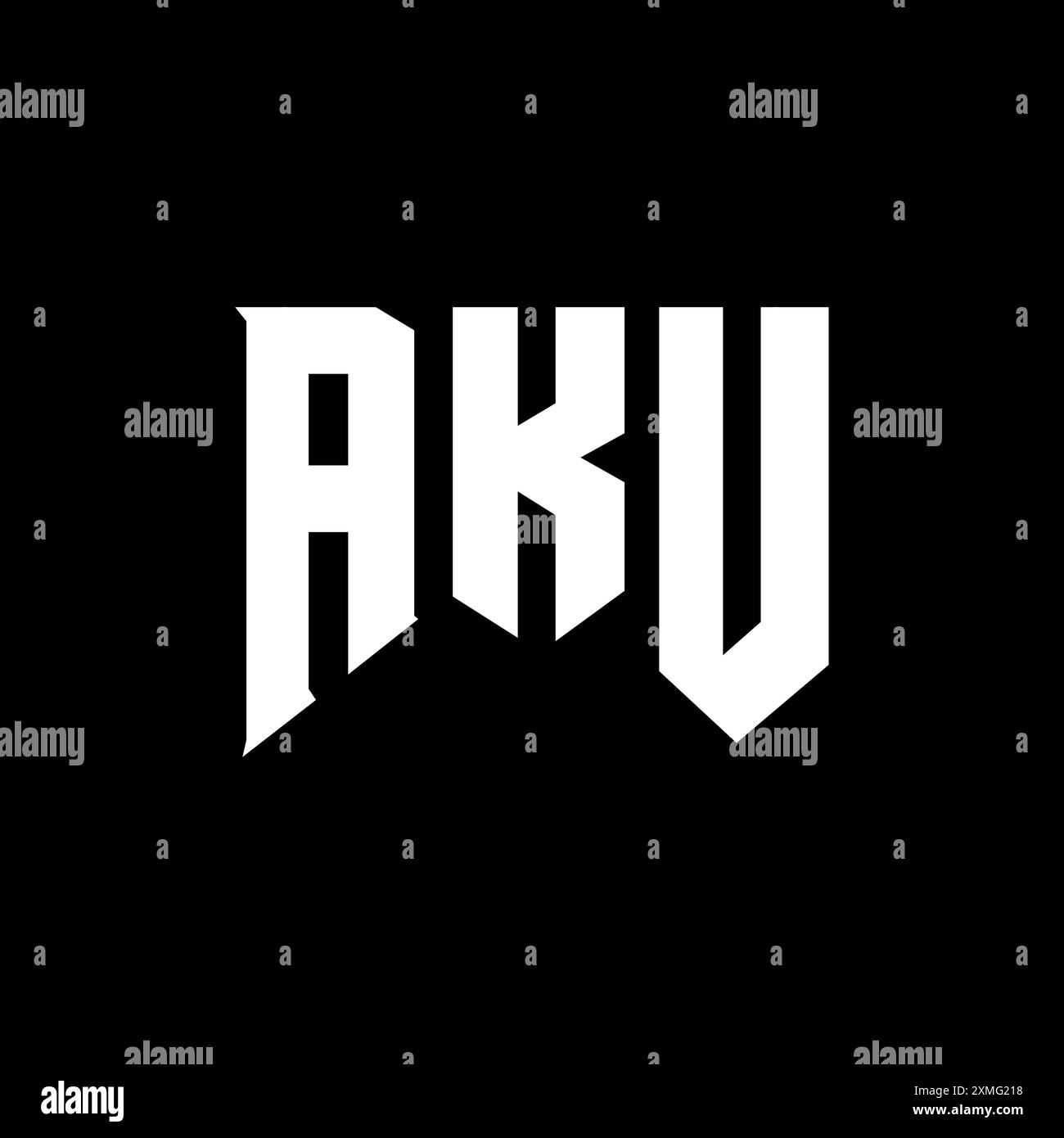 AKU letter logo design for technology company. AKU logo design black ...