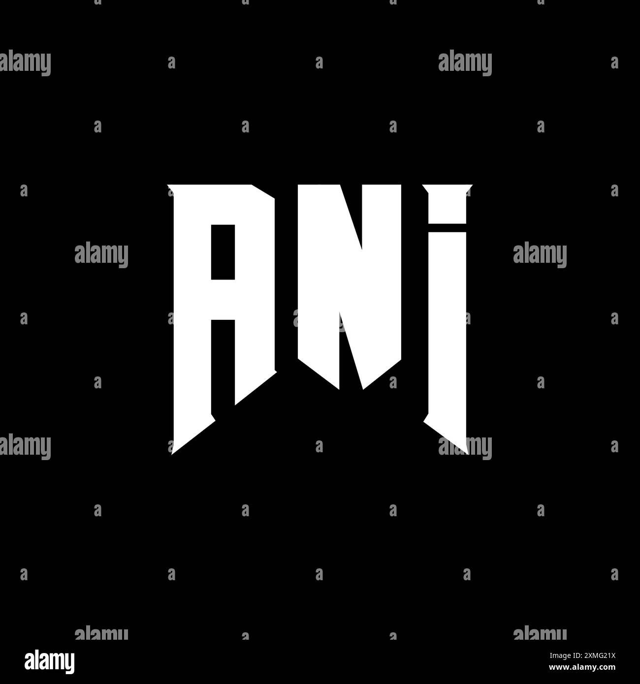ANI letter logo design for technology company. ANI logo design black ...