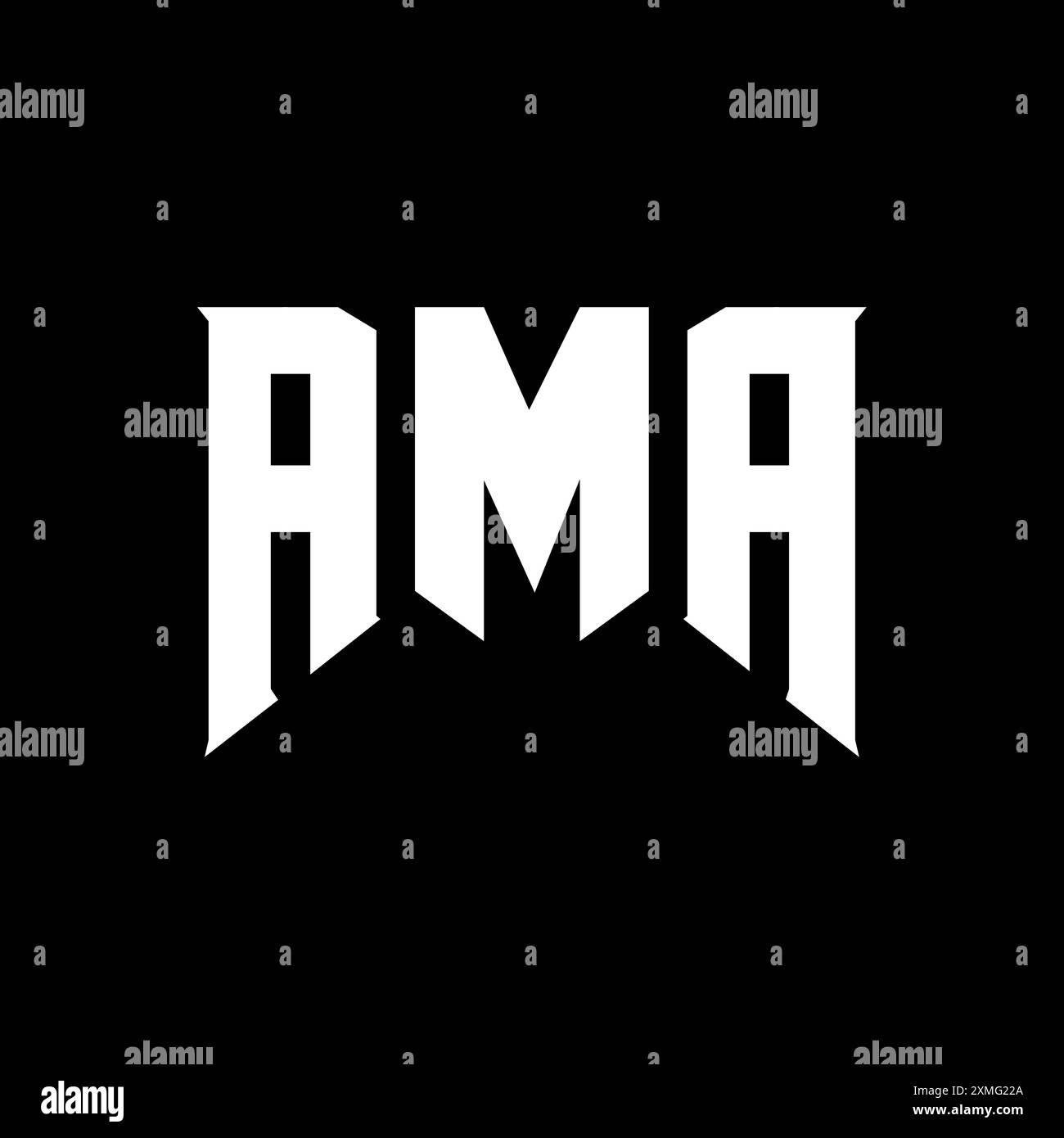 AMA letter logo design for technology company. AMA logo design black ...