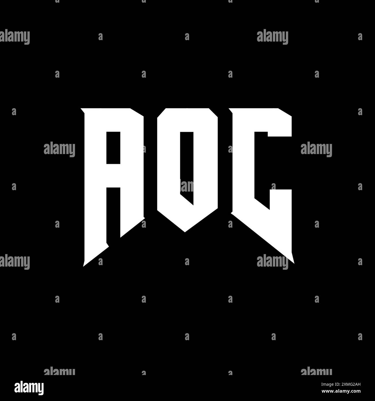 AOC letter logo design for technology company. AOC logo design black ...