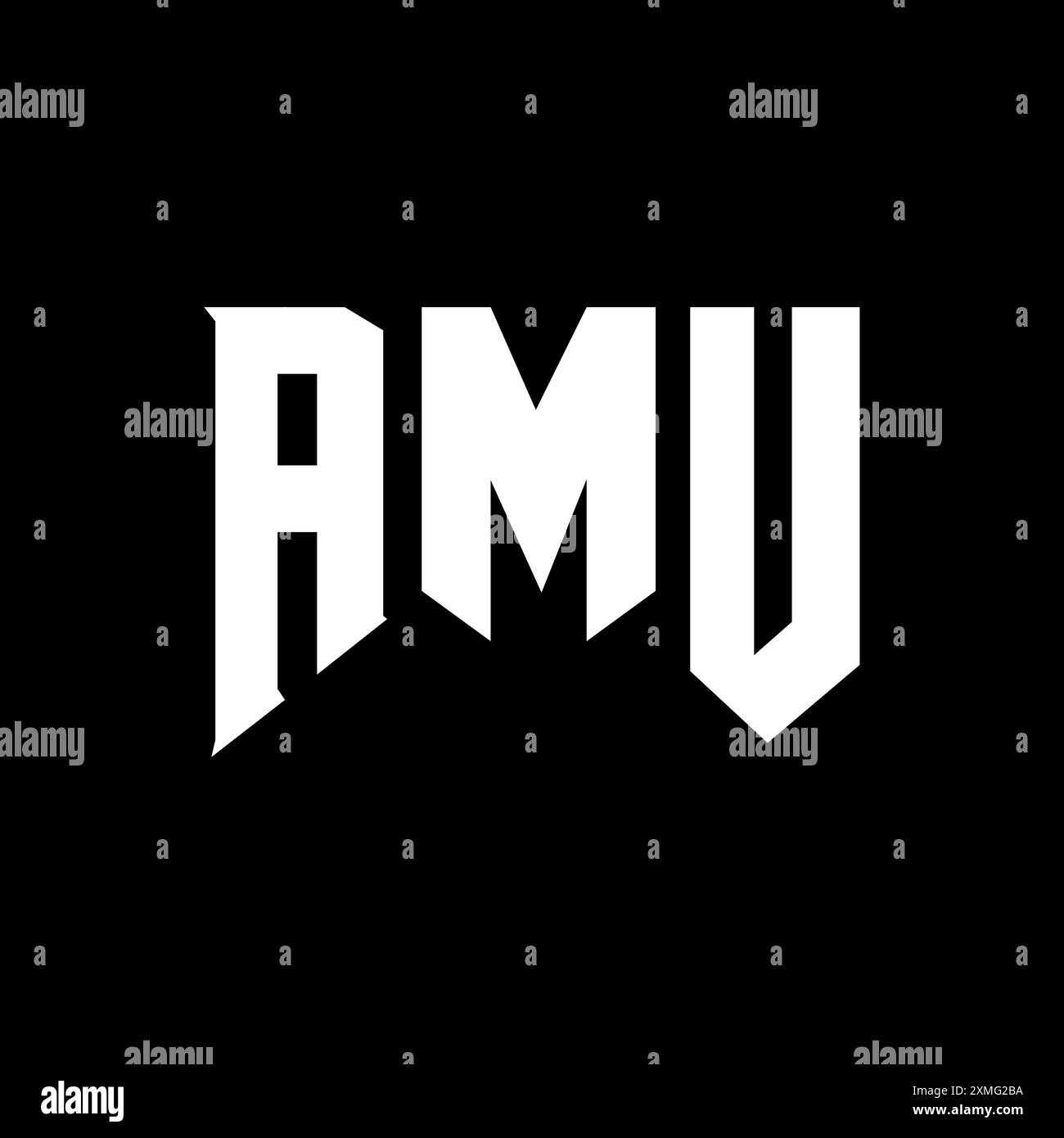 AMU letter logo design for technology company. AMU logo design black ...