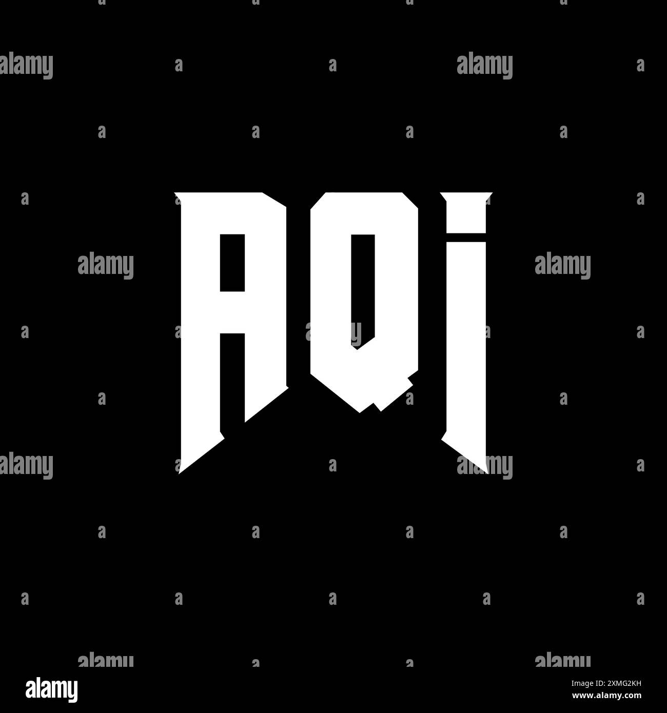 AQI letter logo design for technology company. AQI logo design black ...