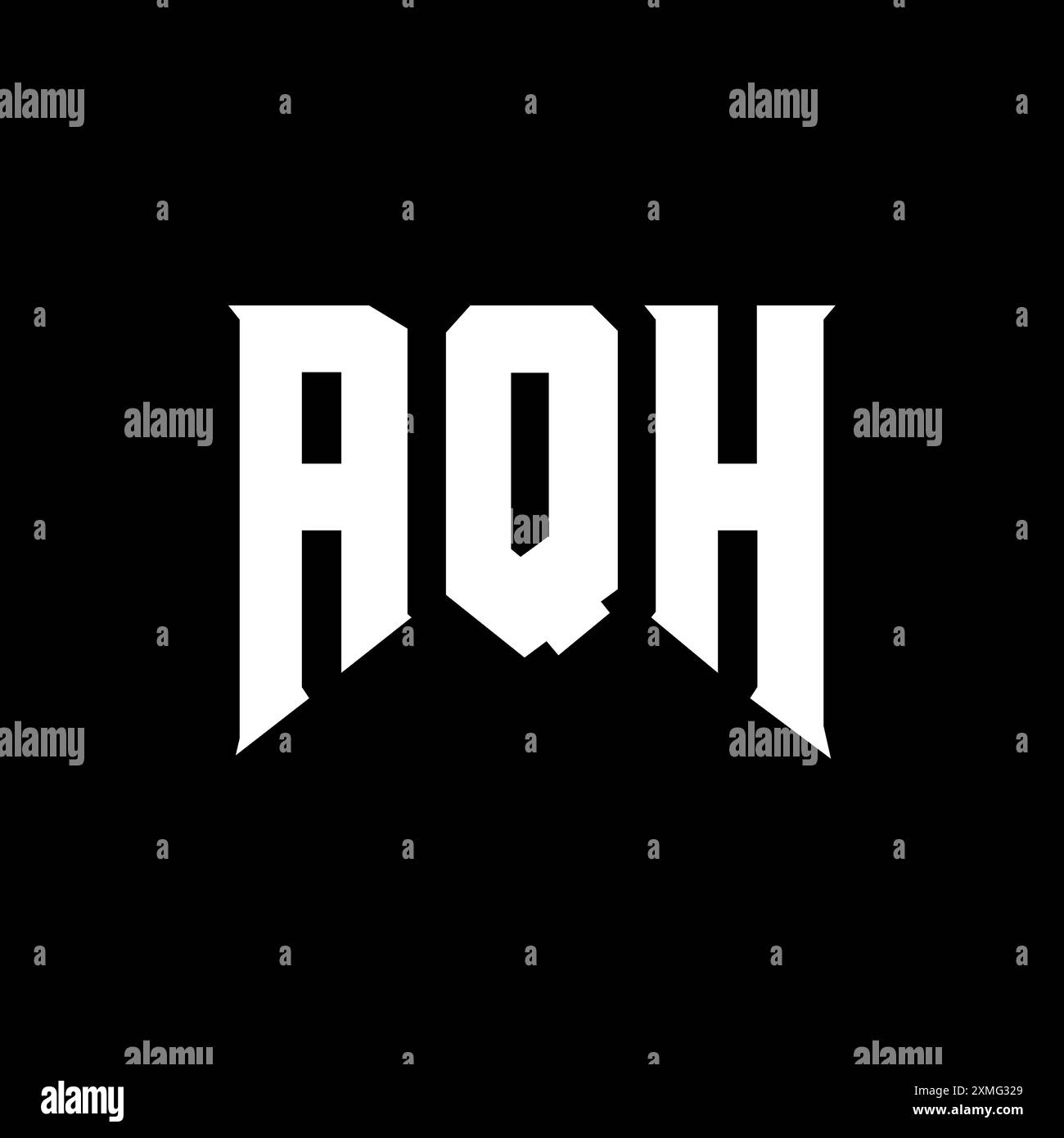 AQH letter logo design for technology company. AQH logo design black ...