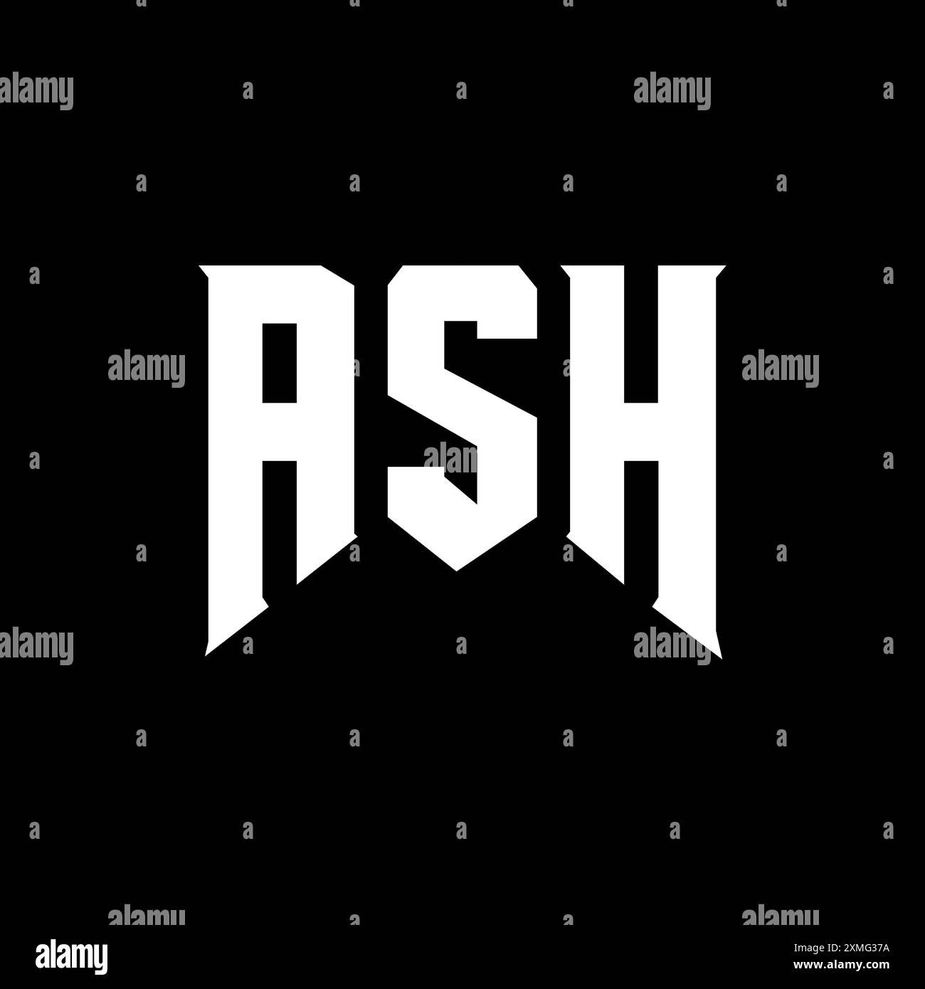 ASH letter logo design for technology company. ASH logo design black ...