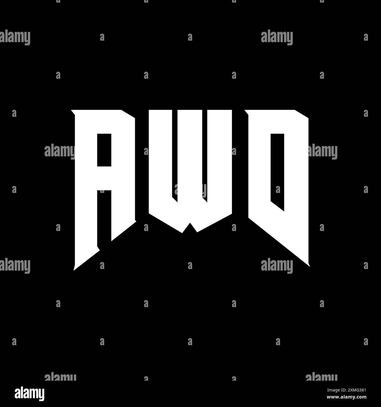 AWD letter logo design for technology company. AWD logo design black ...