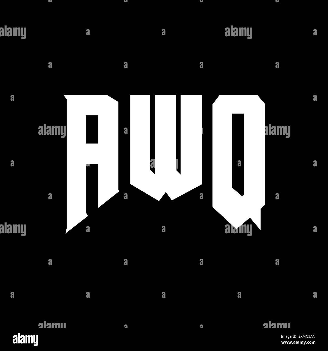 AWQ letter logo design for technology company. AWQ logo design black ...