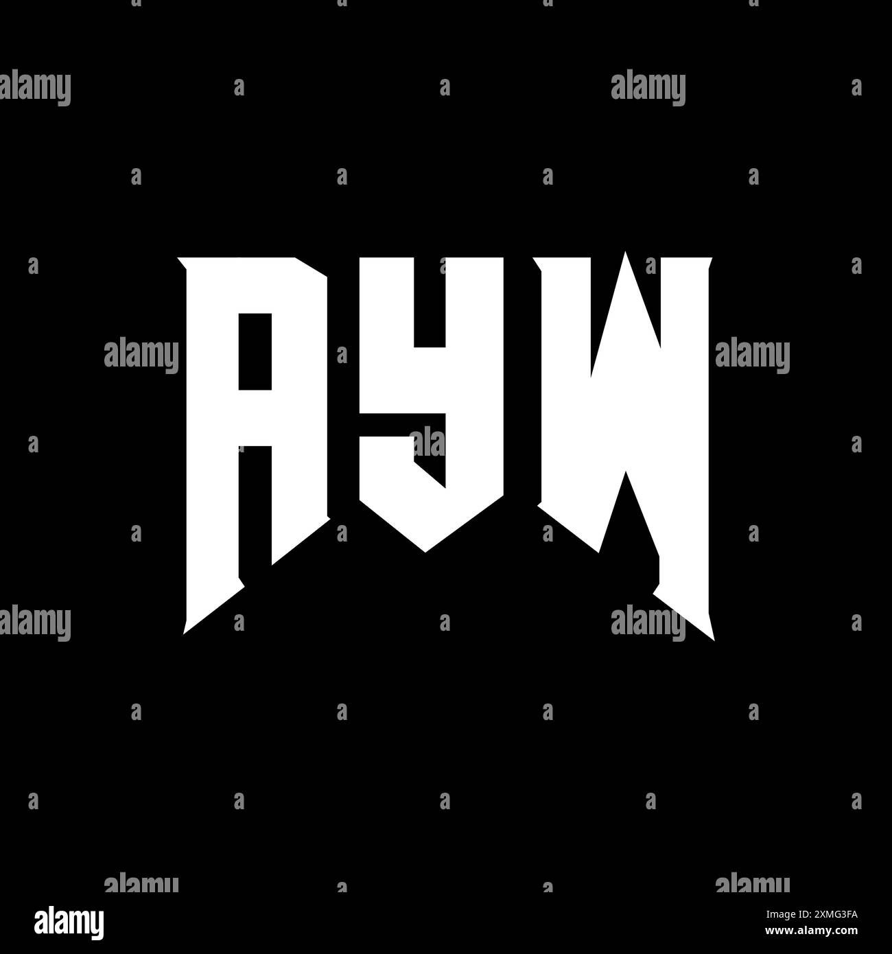 AYW letter logo design for technology company. AYW logo design black ...