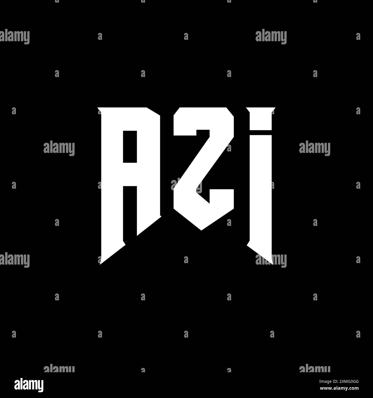 AZI letter logo design for technology company. AZI logo design black ...