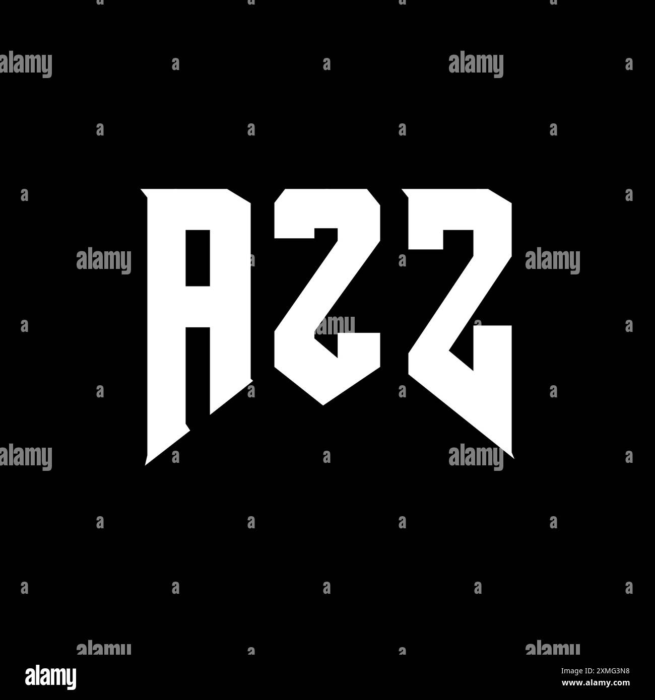 AZZ letter logo design for technology company. AZZ logo design black and white color combination ...