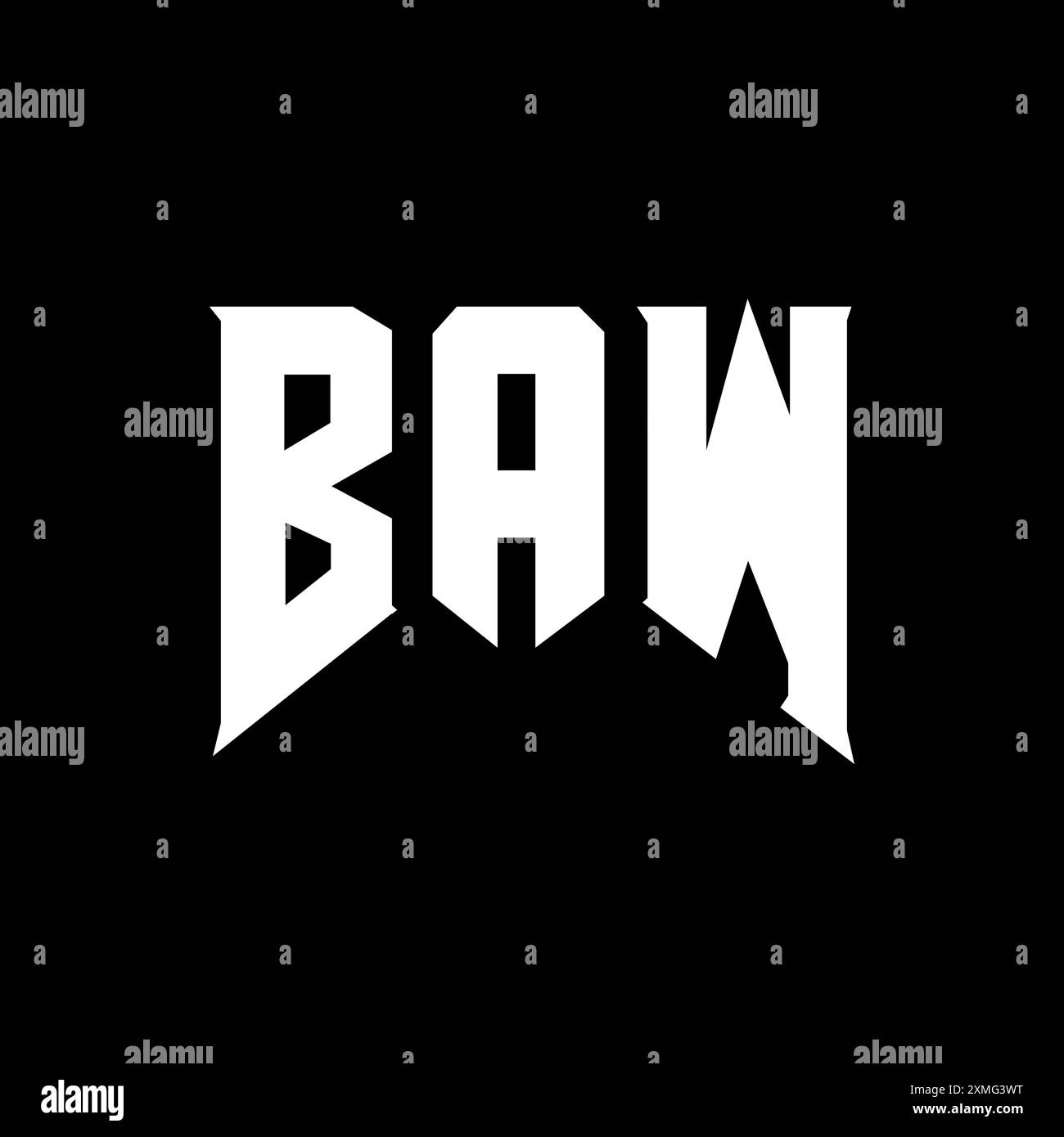 BAW letter logo design for technology company. BAW logo design black ...