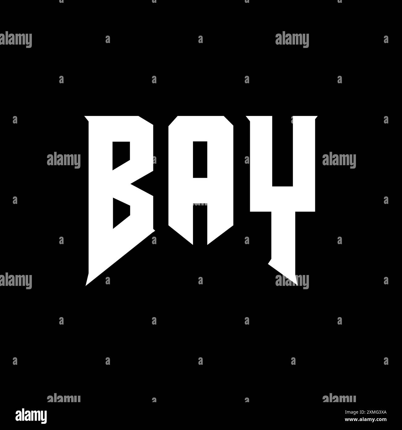 BAY letter logo design for technology company. BAY logo design black ...
