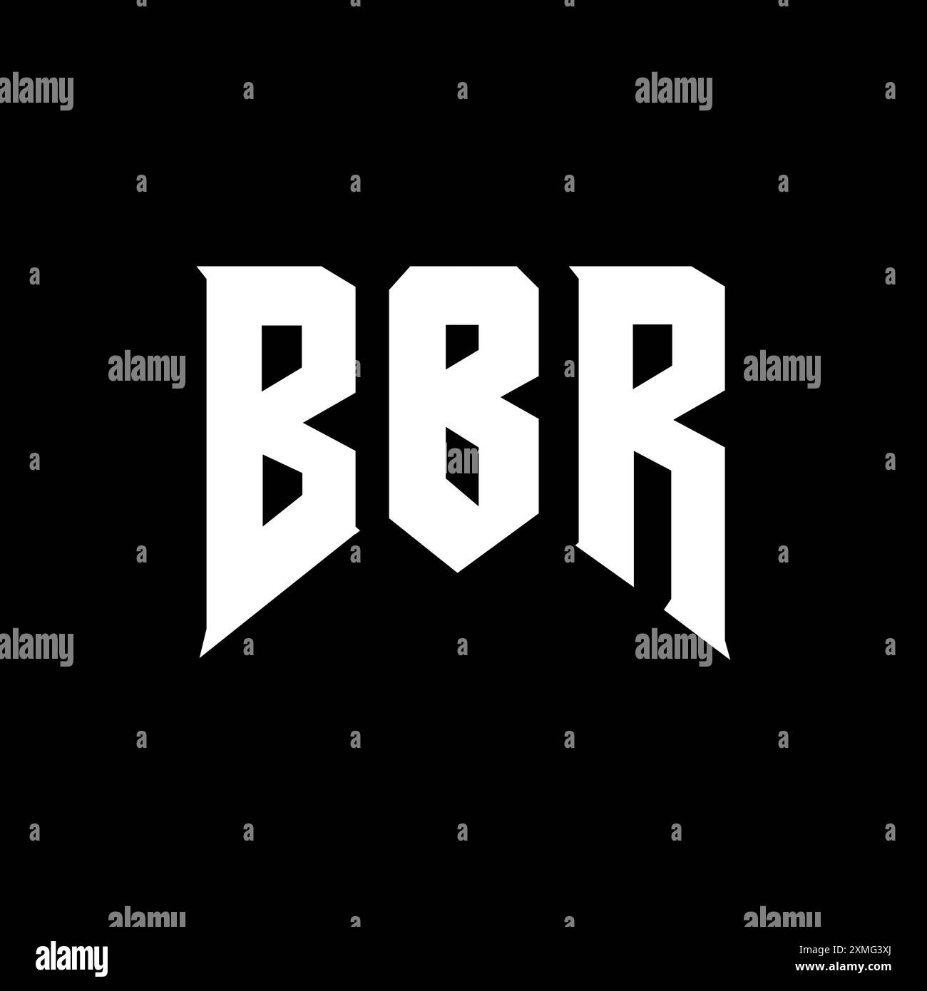 BBR letter logo design for technology company. BBR logo design black and white color combination ...