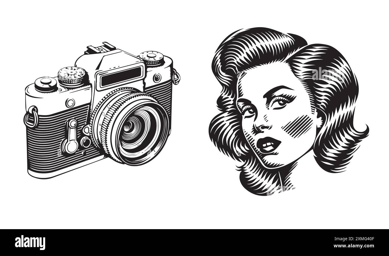 Digital Camera Sketch and model Stock Vector Image & Art - Alamy