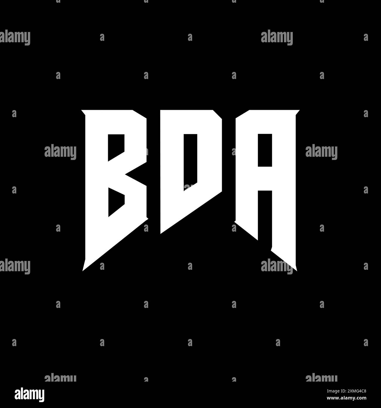 BDA letter logo design for technology company. BDA logo design black ...