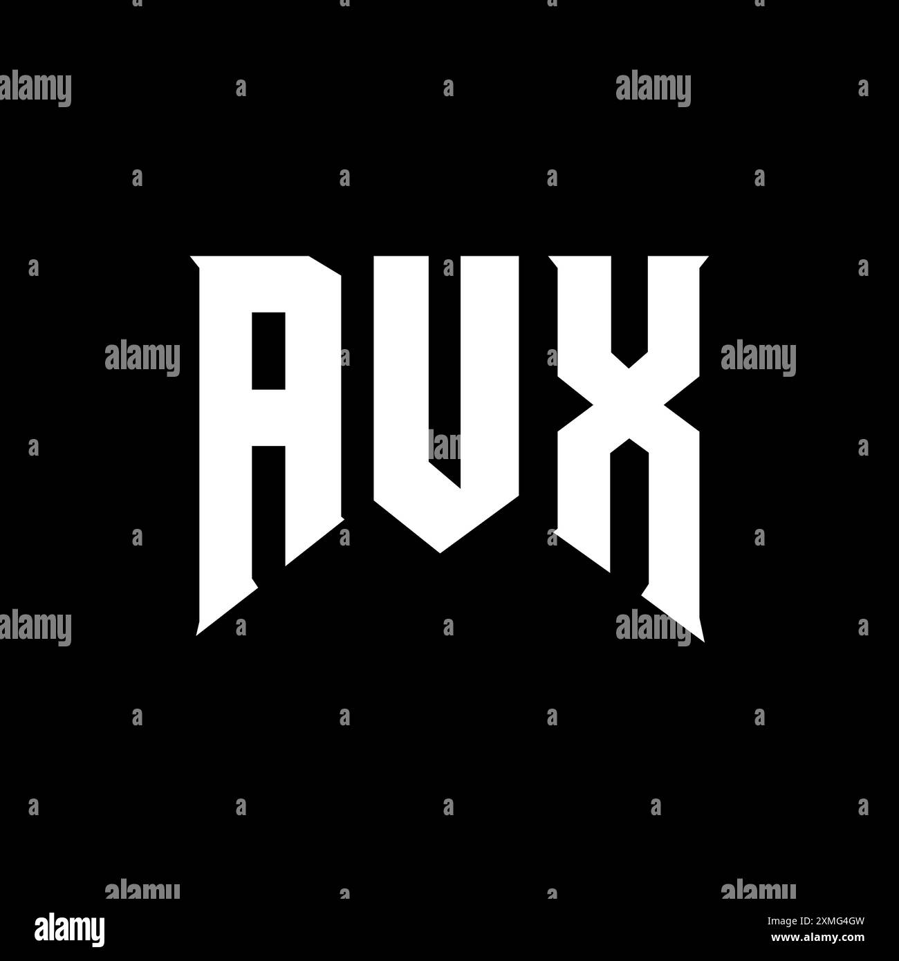 Aux logo design Black and White Stock Photos & Images - Alamy