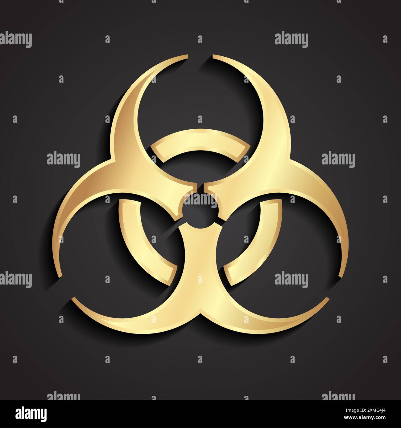 biohazard 3d golden metal symbol Stock Vector Image & Art - Alamy