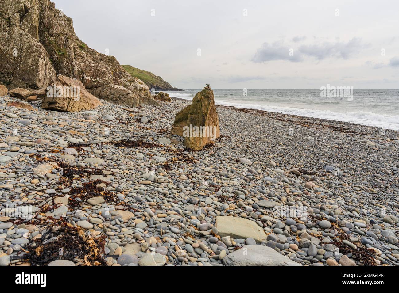 The Irish Sea Coast at Port Castle Bay, Dumfries and Galloway, Scotland ...
