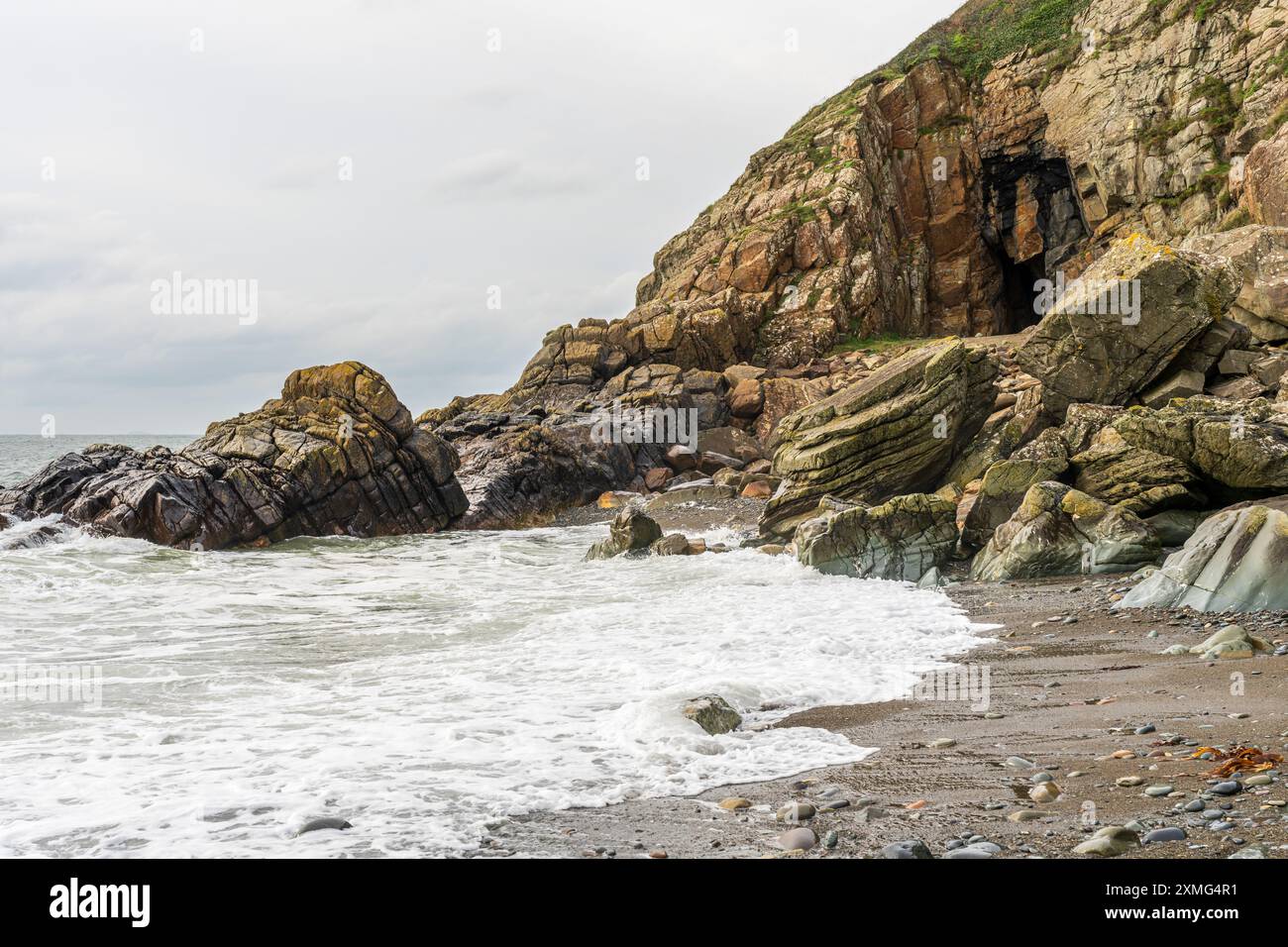 The Irish Sea Coast and St Ninian's Cave, Port Castle Bay, Dumfries and ...