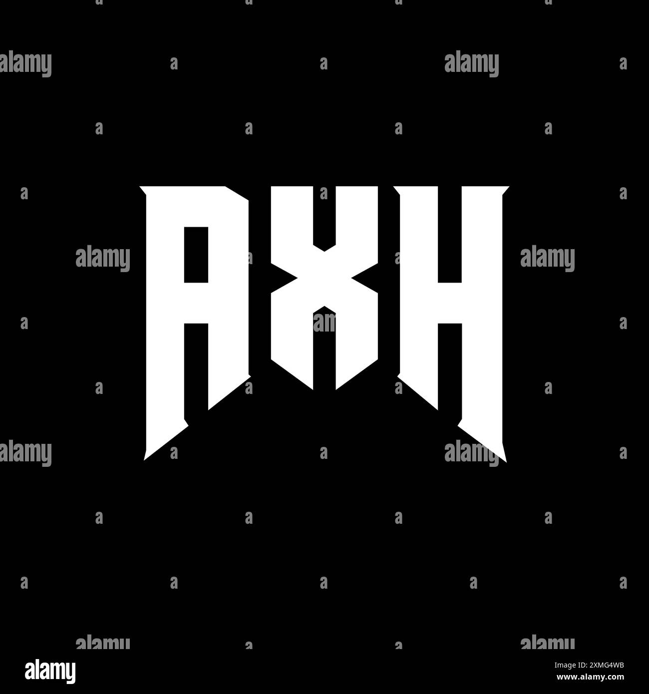 AXH letter logo design for technology company. AXH logo design black ...